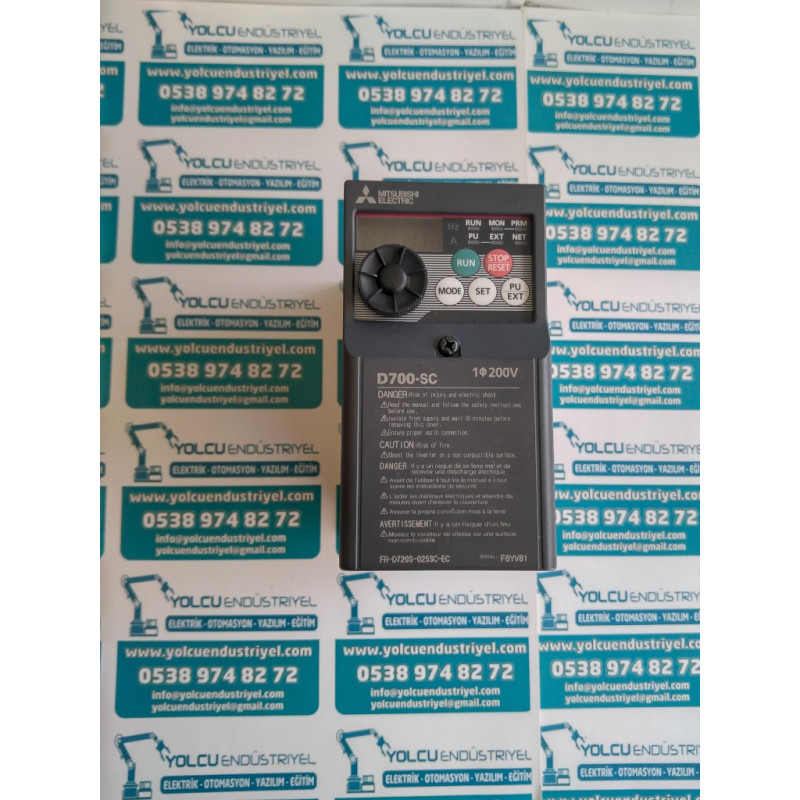 FR-D720S-025SC-EC Mitsubishi, FR-D720 serisi 0.4KW, monofaze hız kontrol cihazı fiyatı,